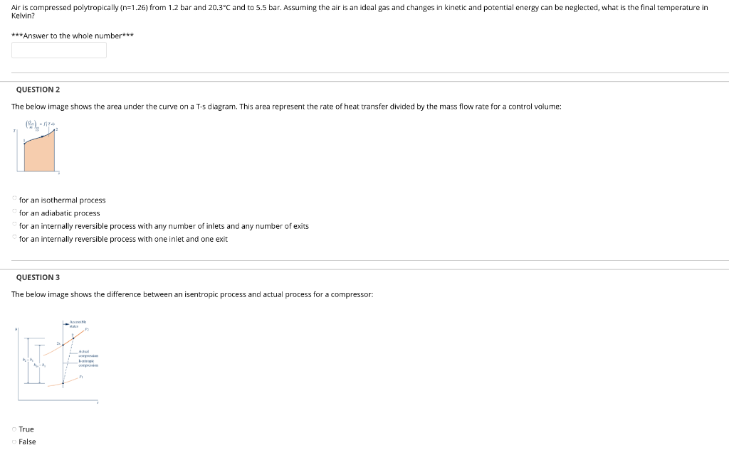 Solved Air is compressed polytropically (n=1.26) from 1.2 | Chegg.com
