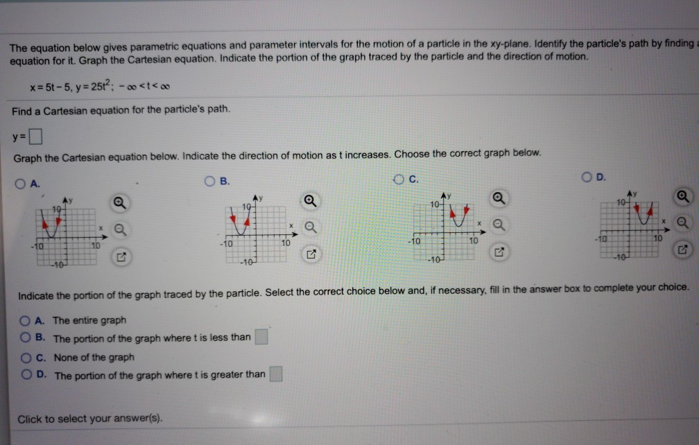 Solved The equation below gives parametric equations and | Chegg.com
