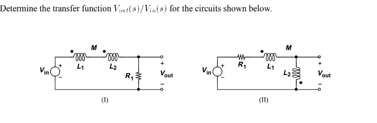 Solved Determine the transfer function Vout (s)/Vin (s) for | Chegg.com