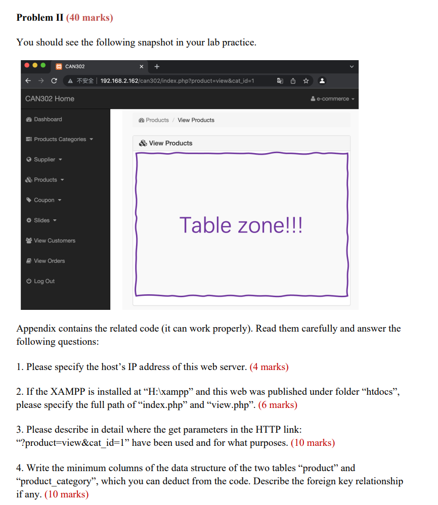 Solved Problem II (40 marks) You should see the following | Chegg.com