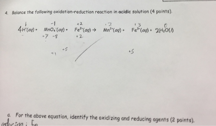 Solved Balance the following oxidation-reduction reaction in | Chegg.com