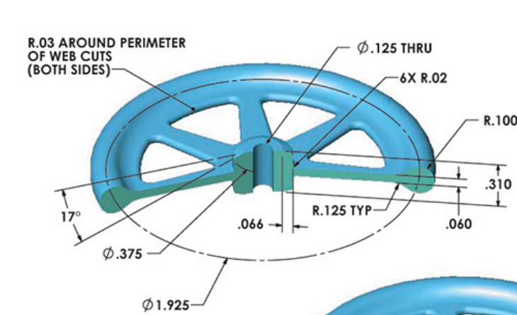 Solved I just want someone to explain the .375 ﻿diameter in | Chegg.com