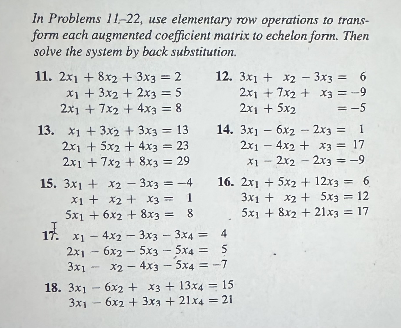 Solved Iplease do question 14 ﻿and 18 ﻿in Problems 11,-22, | Chegg.com