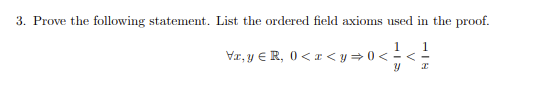 Solved 3. Prove the following statement. List the ordered | Chegg.com