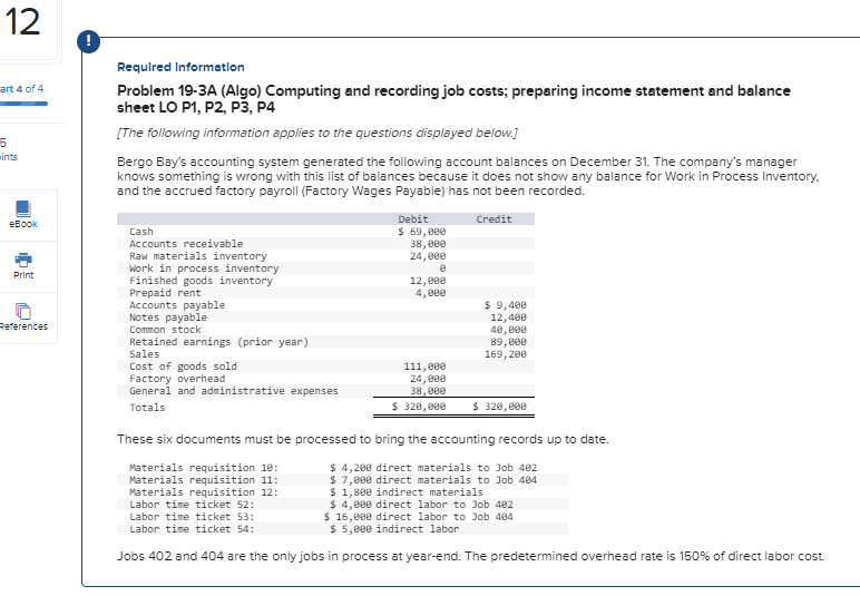 Solved Requlred Informetion Problem 19-3A (Algo) Computing | Chegg.com