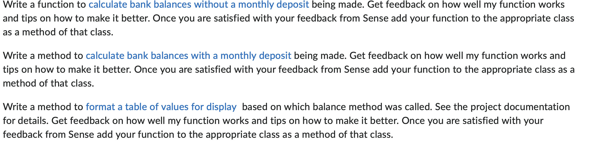Solved Write a function to calculate bank balances without a | Chegg.com