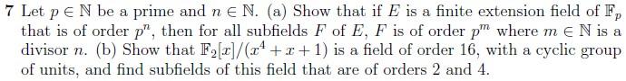 Solved 6 Prove that if K is a finite degree field extension | Chegg.com
