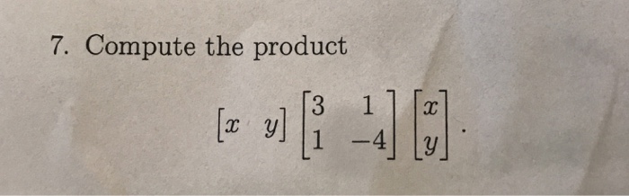 Solved 7. Compute the product | Chegg.com