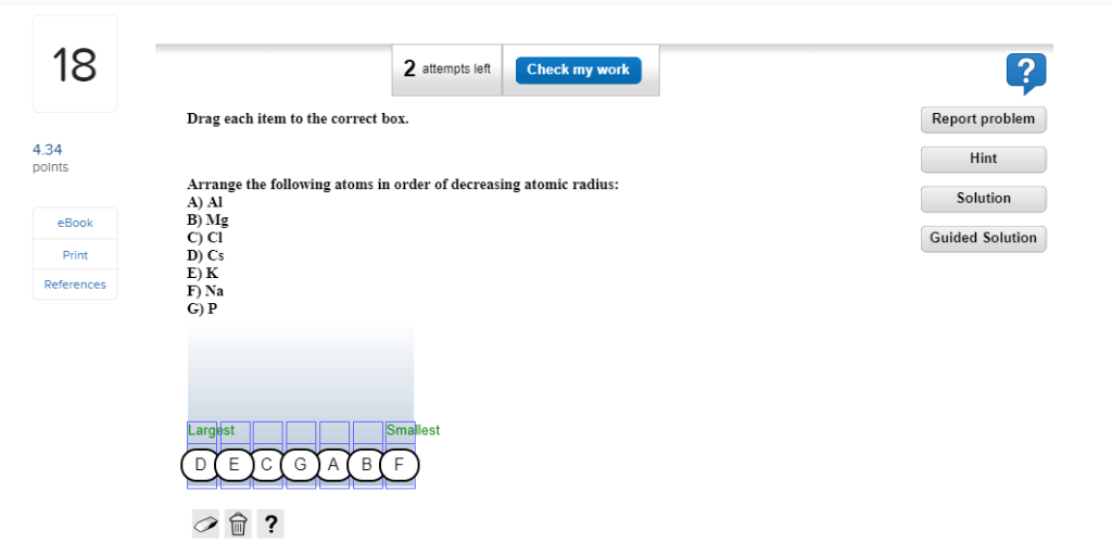 Solved Drag each item to the correct box. Arrange the | Chegg.com