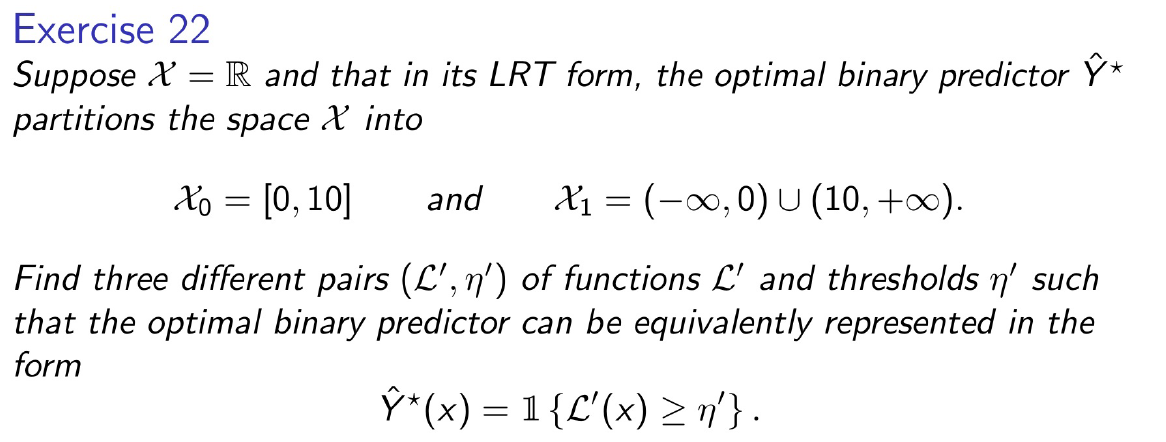 Solved Suppose X=R and that in its LRT form, the optimal | Chegg.com