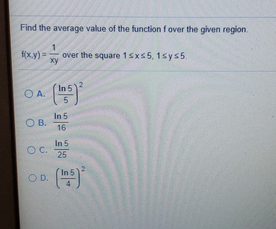 Solved Find the average value of the function f over the | Chegg.com