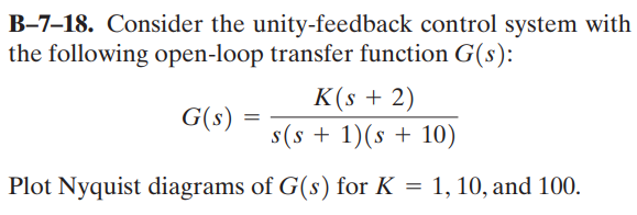 Solved B-7-18. Consider the unity-feedback control system | Chegg.com