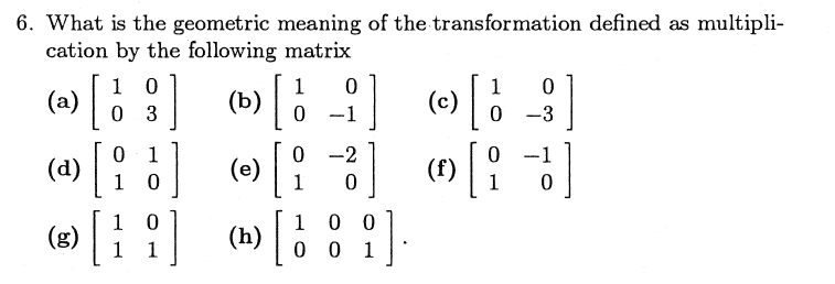 Solved 6. What is the geometric meaning of the | Chegg.com