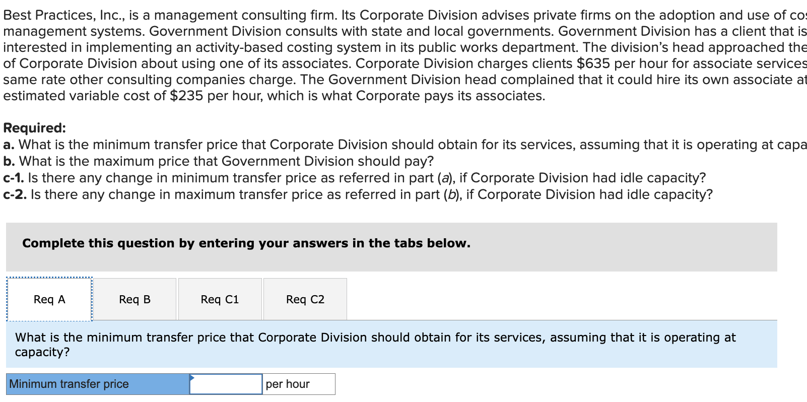 Solved Best Practices, Inc., is a management consulting | Chegg.com