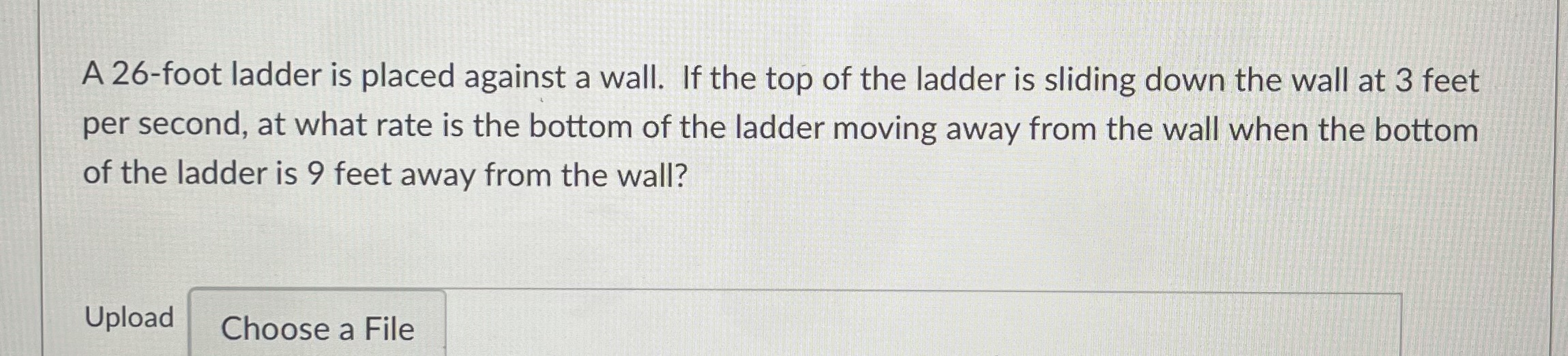 Solved A 26-foot ladder is placed against a wall. If the top | Chegg.com