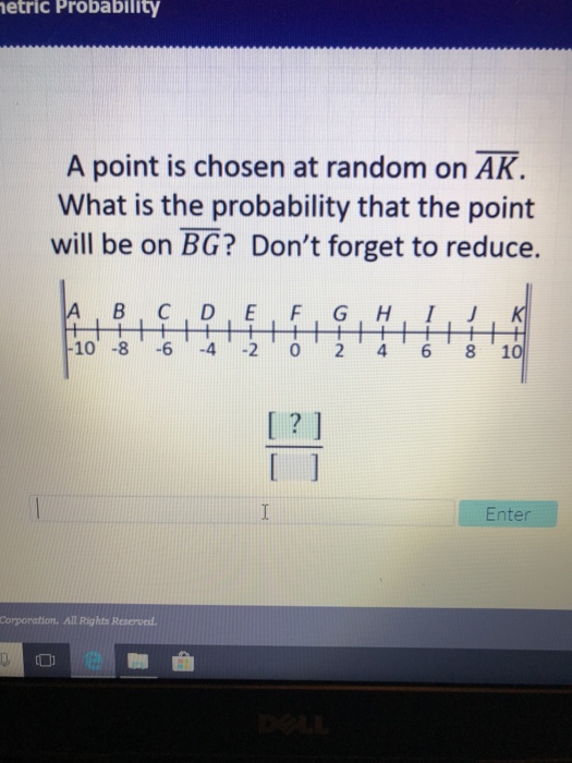 Solved etric Probability A point is chosen at random on AK. | Chegg.com