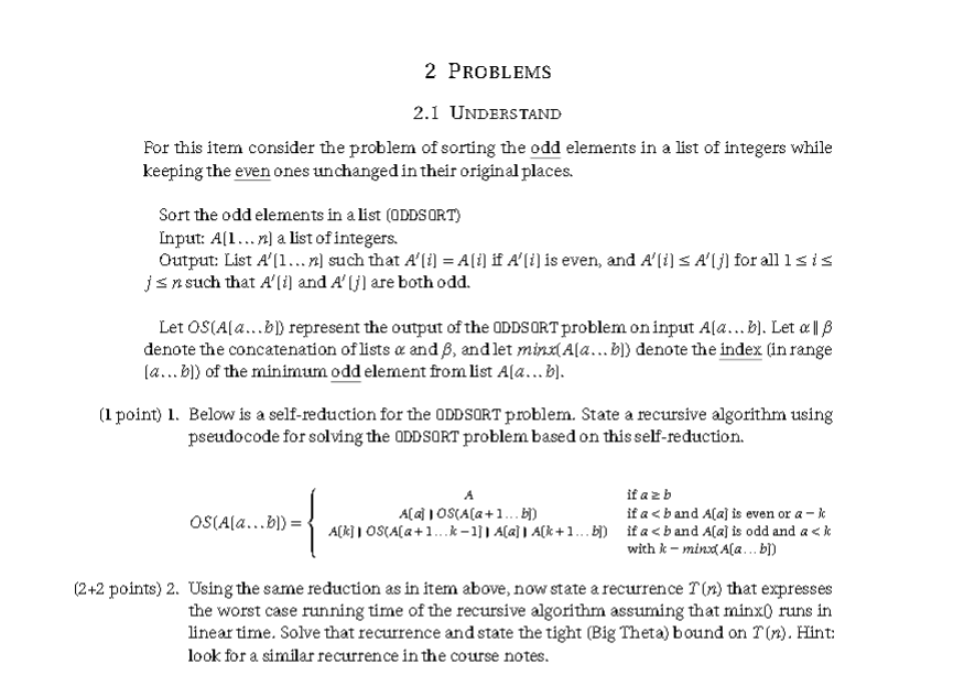 Solved 2 PROBLEMS 2.1 UNDERSTAND For this item consider the | Chegg.com