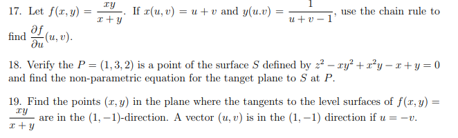 Solved Let f(x,y)=xyx+y. ﻿If x(u,v)=u+v ﻿and y(u*v)=1u+v-1, | Chegg.com