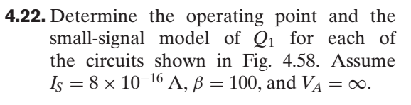 Solved 4.22. Determine the operating point and the | Chegg.com