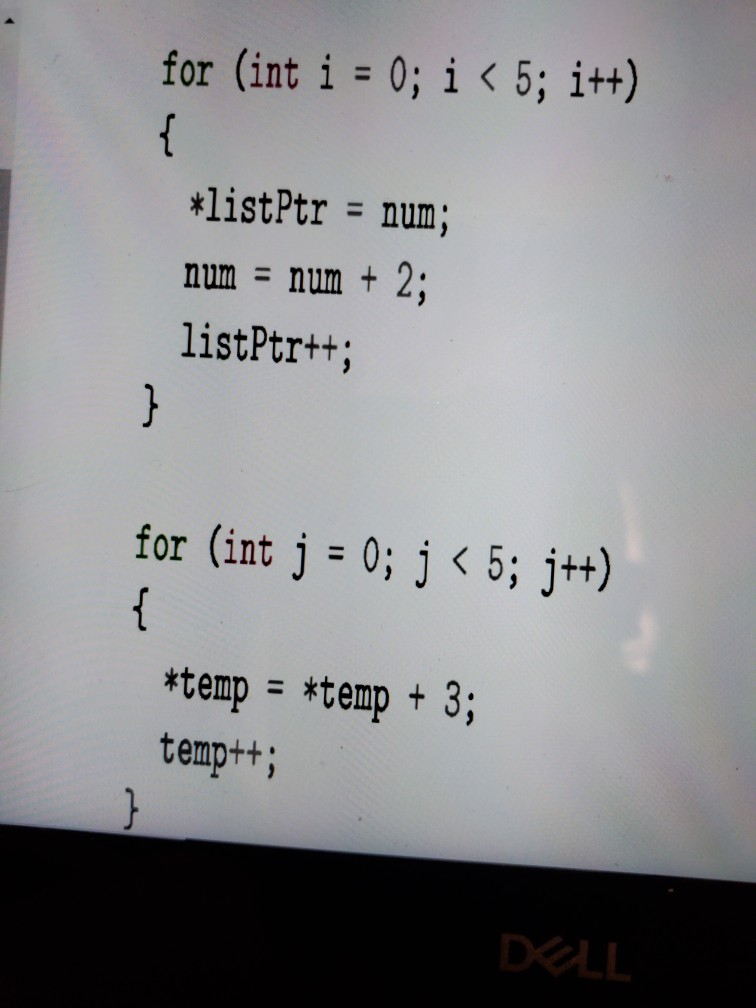 Solved int num; int* listPtr; int* temp; listPtr = new int | Chegg.com