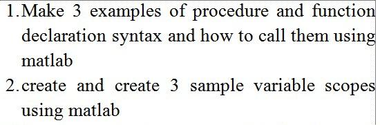 Solved 1. Make 3 examples of procedure and function | Chegg.com