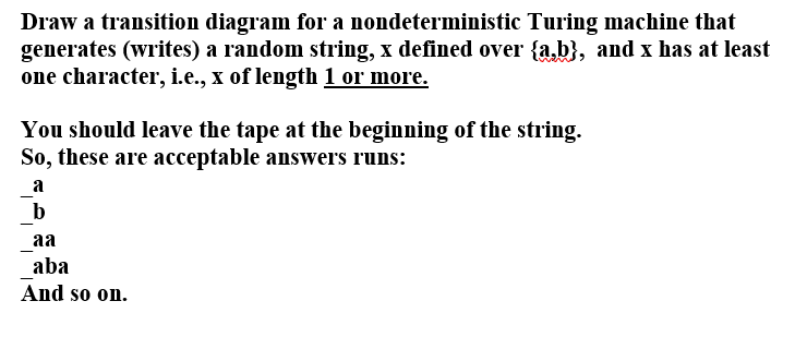 Solved Draw a transition diagram for a nondeterministic | Chegg.com