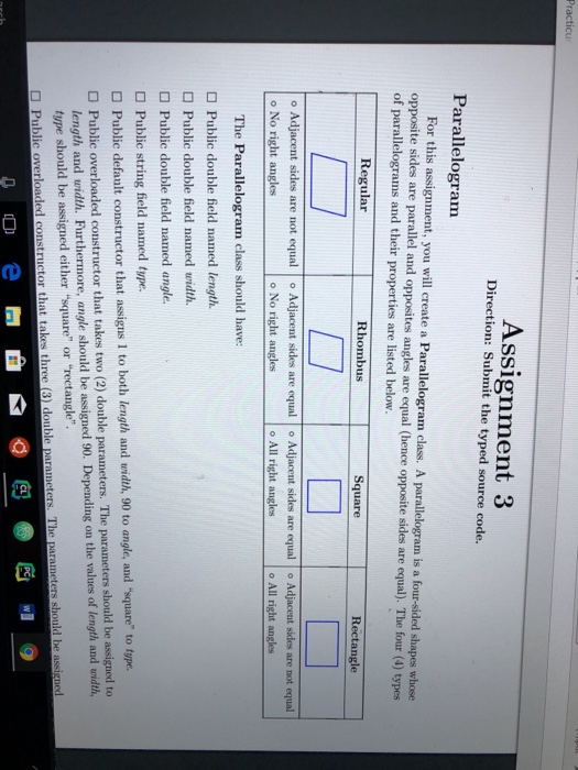 Solved Practicu Assignment 3 Direction: Submit the typed | Chegg.com