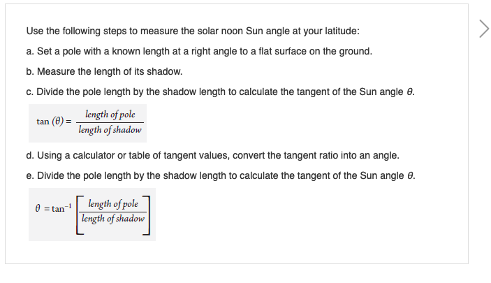 Solved Use the following steps to measure the solar noon Sun | Chegg.com