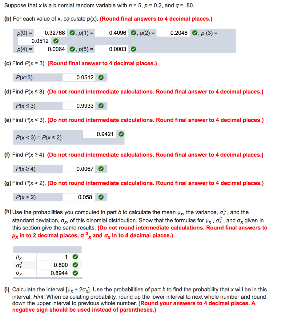 Solved Suppose that x is a binomial random variable with | Chegg.com