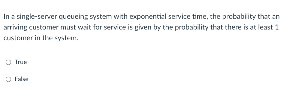 Solved In a single-server queueing system with exponential | Chegg.com