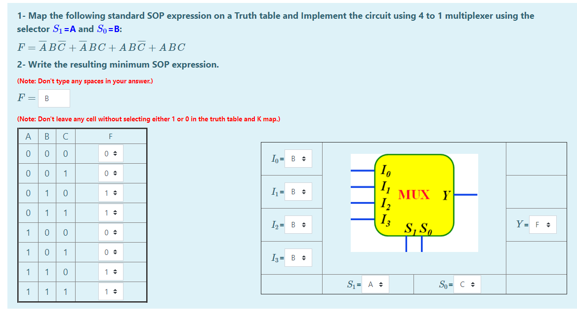 Solved 1- Map the following standard SOP expression on a | Chegg.com