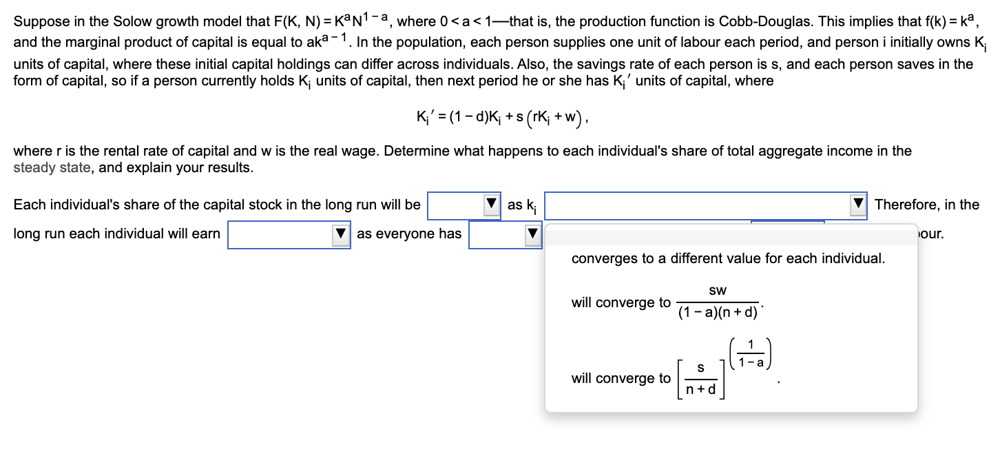 Solved In the Solow growth model, as a result of a decrease | Chegg.com