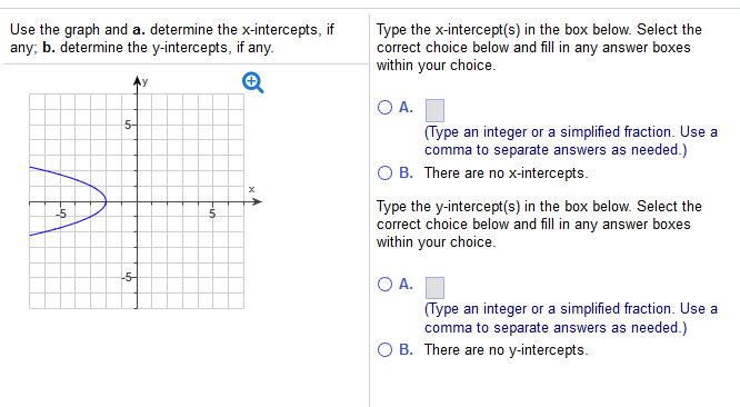 Solved Use the graph and a. determine the x-intercepts, if | Chegg.com