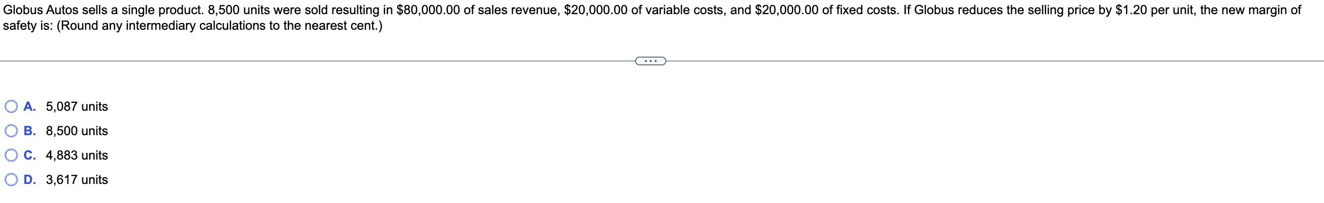 Solved afety is: (Round any intermediary calculations to the | Chegg.com