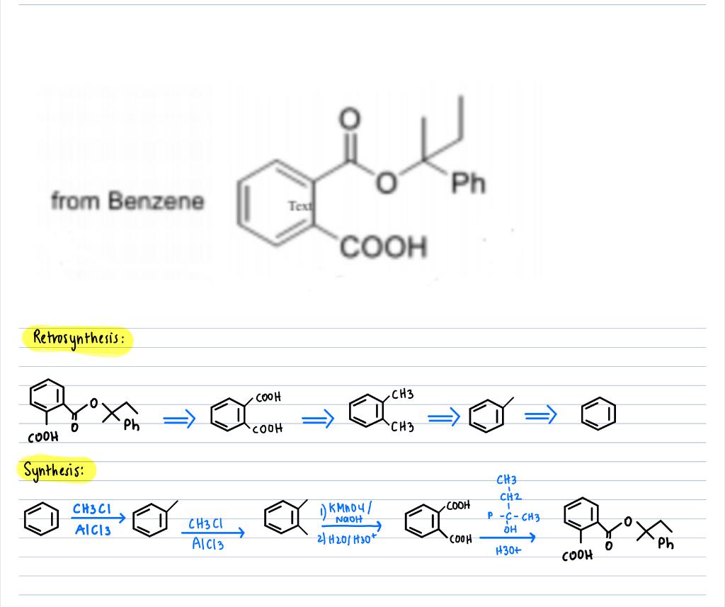 Solved I need the retro synthesis for this reaction as you | Chegg.com