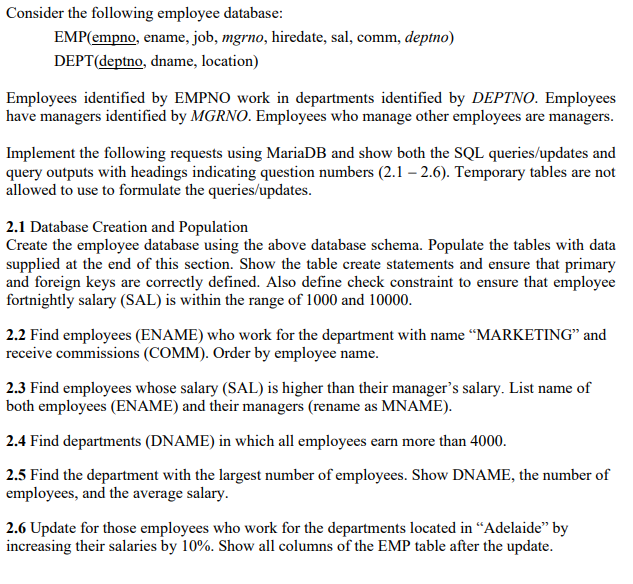 Solved EMP COMM 3500 1000 EMPNO ENAME 7839 ALAN 7698 LARRY | Chegg.com