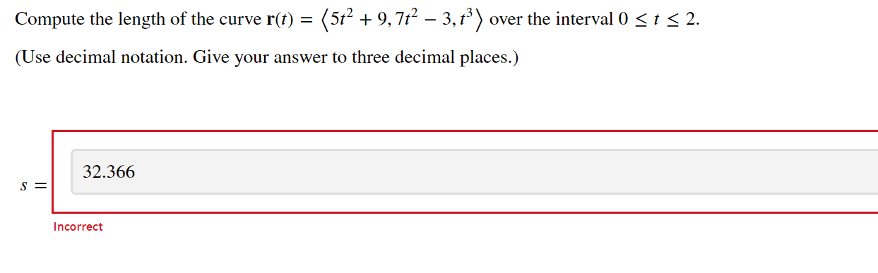 Solved Compute the length of the curve r(t)= 5t2+9,7t2−3,t3 | Chegg.com