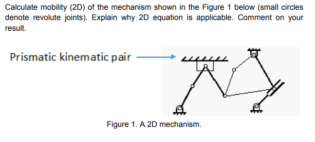 Solved Calculate mobility (2D) of the mechanism shown in the | Chegg.com