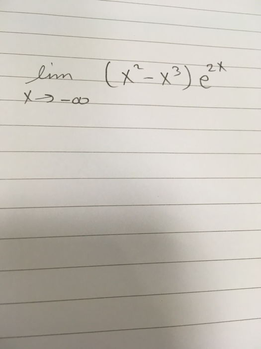 Solved lim_x rightarrow -infinity (x^2 - x^3) e^2x | Chegg.com