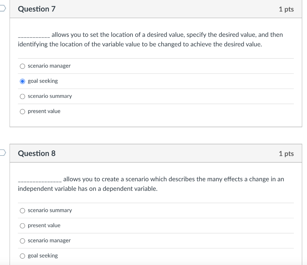 Solved allows you to set the location of a desired value, | Chegg.com
