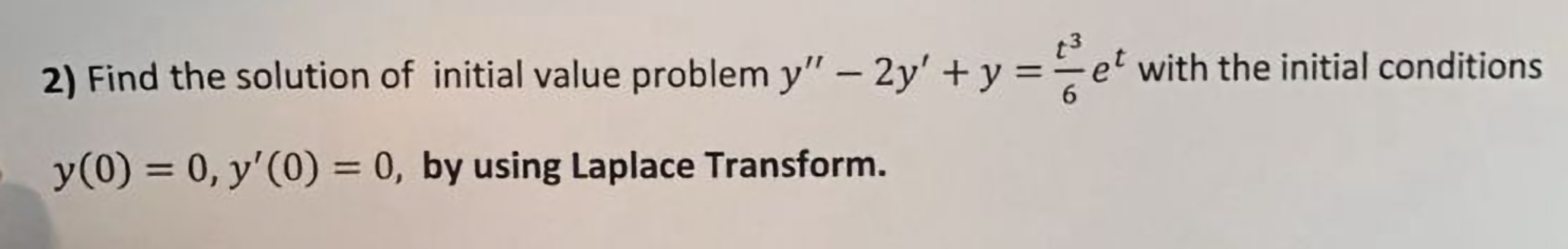 Solved Find the solution of initial value problem | Chegg.com