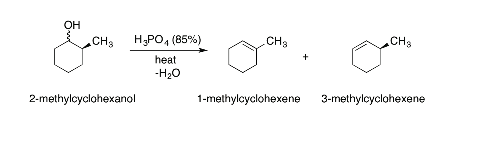 Solved heat −H2OH3PO4(85%) 2-methylcyclohexanol | Chegg.com
