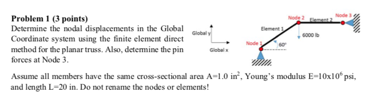 Solved Node 3 Problem 1 (3 points) Determine the nodal | Chegg.com