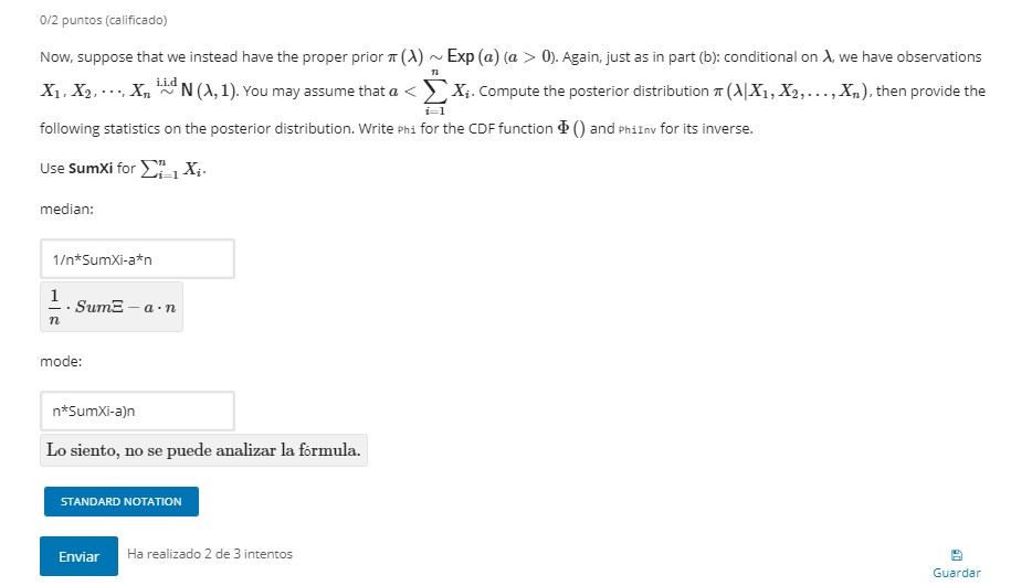 Solved 0/2 puntos (calificado) Now, suppose that we instead | Chegg.com