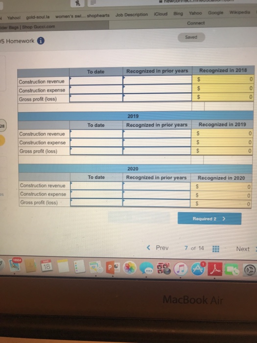 Solved Exercise 5-18 Long-term contract, revenue recognition | Chegg.com