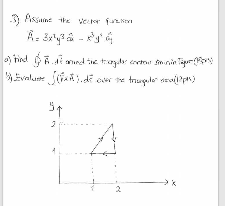 Solved 3) Assume the vector function À = 3x²y3 â – x3y2 iy | Chegg.com