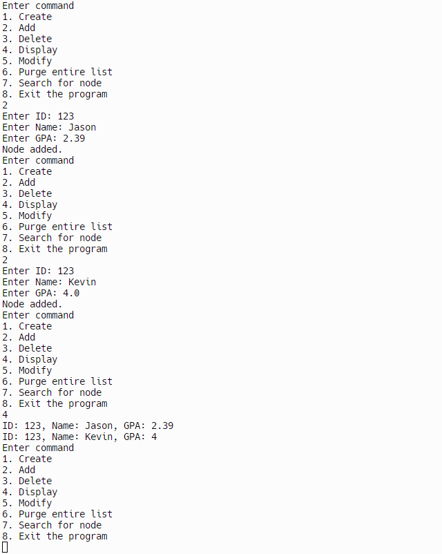 Solved I need help making the program not allow duplicate | Chegg.com