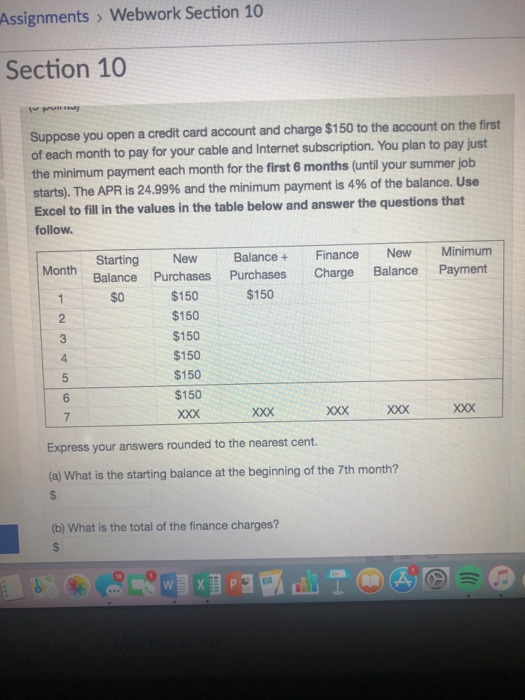 Solved Assignments> Webwork Section 10 Section 10 Suppose | Chegg.com