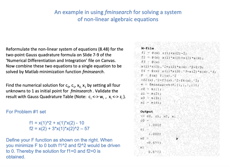 #1 Often, nonlinear system of equations can be solved | Chegg.com