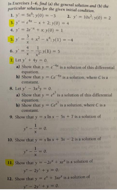 Solved In Exercises 1-6, find (a) the general solution and | Chegg.com